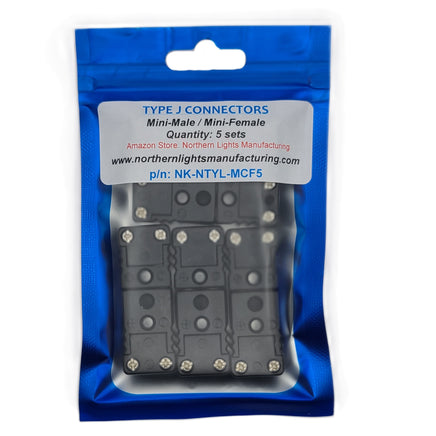 Thermocouple Connectors, Type-J, Miniature, Male/Female, Flat Blade Te ...