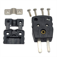 Thermocouple Connector, Type-J, Mini-Male, Flat Blade Terminals, and a ...