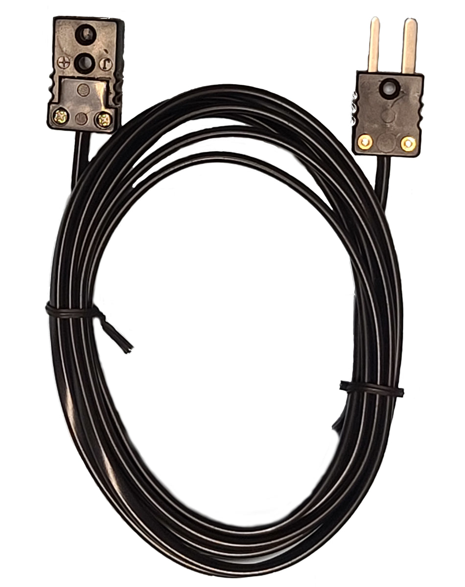 Thermocouple Extension Cable, Type J, 9ft, Mini Female to Mini Male ...